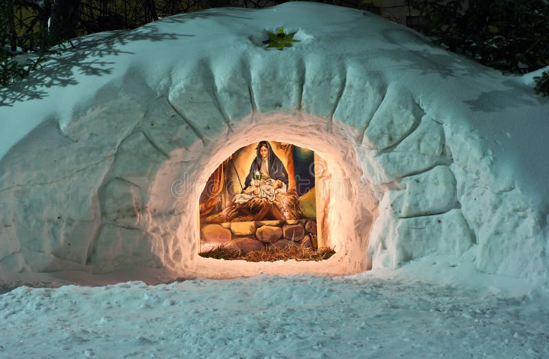 Christmas nativity scene stock image. Image of winter - 17838023