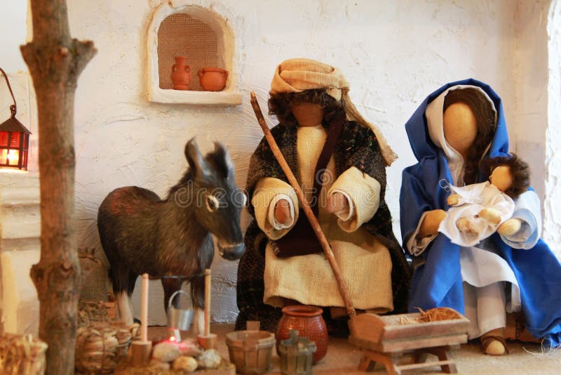 Close-up of a Nativity Scene from a Traditional Brazilian Christmas ...