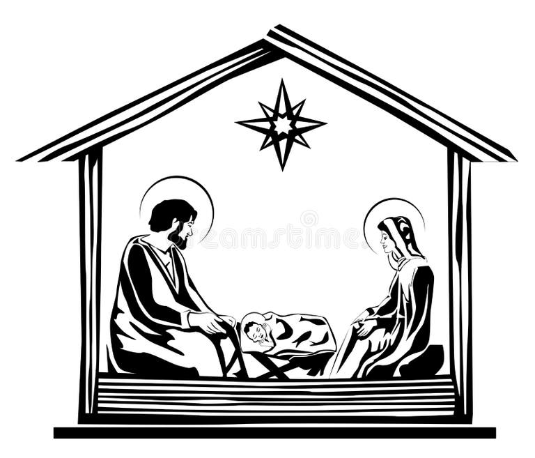 Nativity Line Drawing Stock Illustrations – 1,554 Nativity Line Drawing ...
