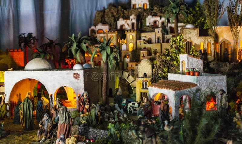 Christmas nativity scene editorial image. Image of children - 235740610