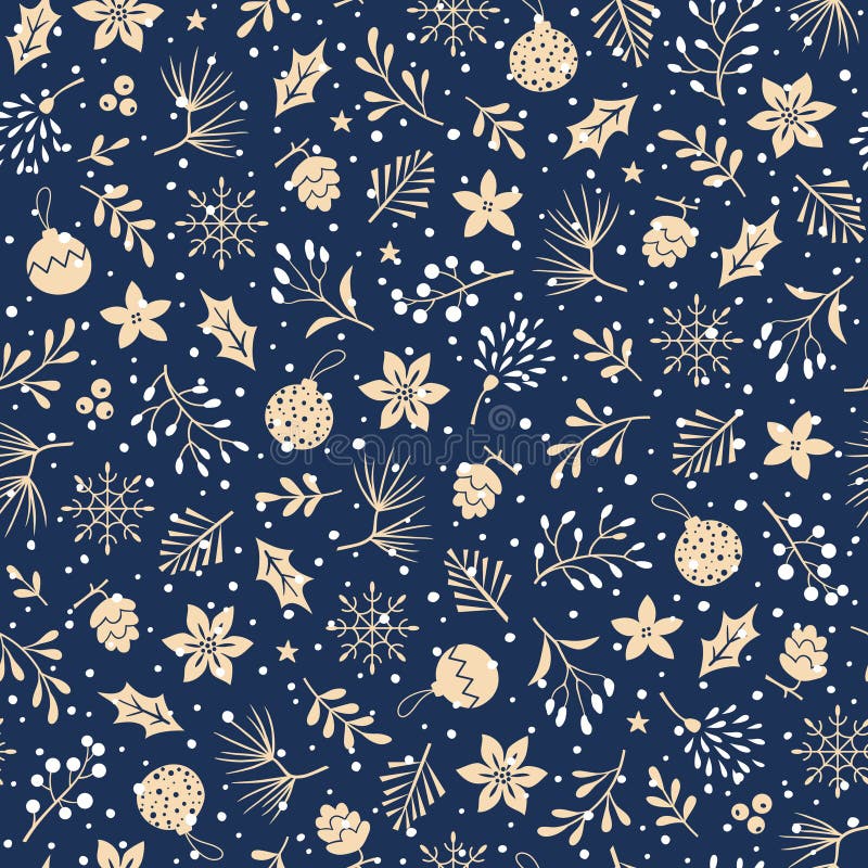 Christmas Navy Blue Abstract Background with Snowflakes Stock ...
