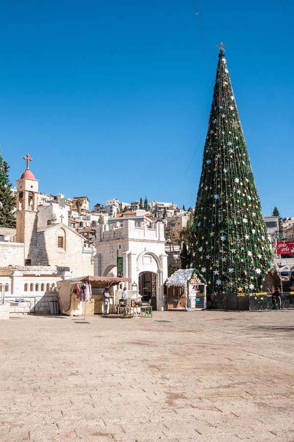 Christmas in Nazareth editorial photo. Image of basilica - 37637026