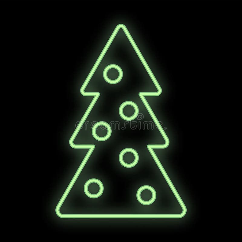 Christmas Neon Sign Against Red Wall. Vector Illustration Stock ...