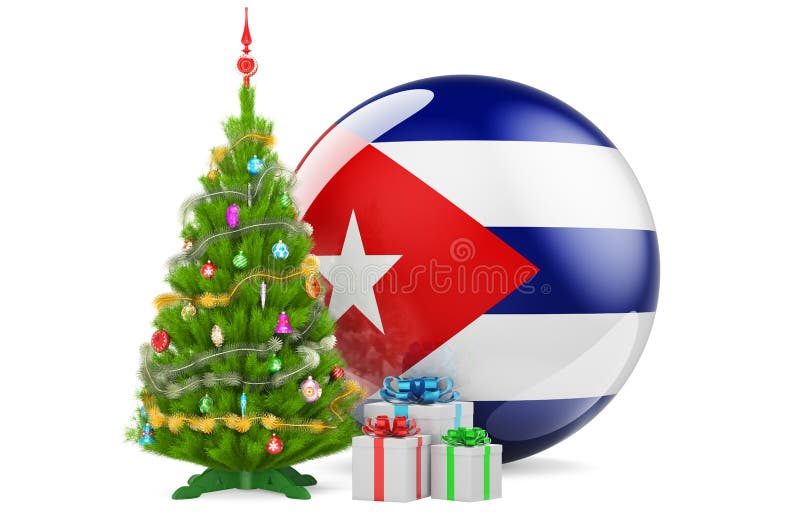 Christmas and New Year in Philippines, Concept. Christmas Tree and Gift ...