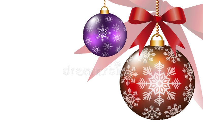 Christmas Ball with Curly Ribbon Stock Vector - Illustration of ...