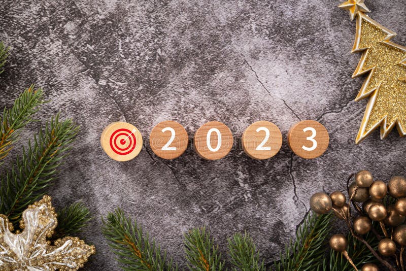 Christmas and New Year of 2023 Goals, Plan and Action Design Concept ...
