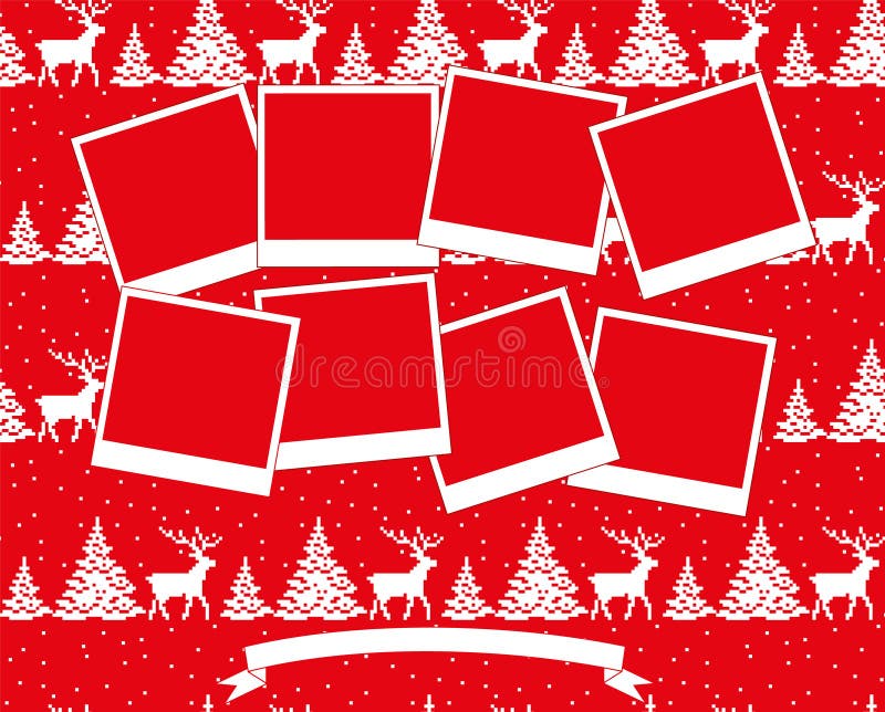 Christmas and New Year Photo Collage Vector 2019 Stock Vector ...