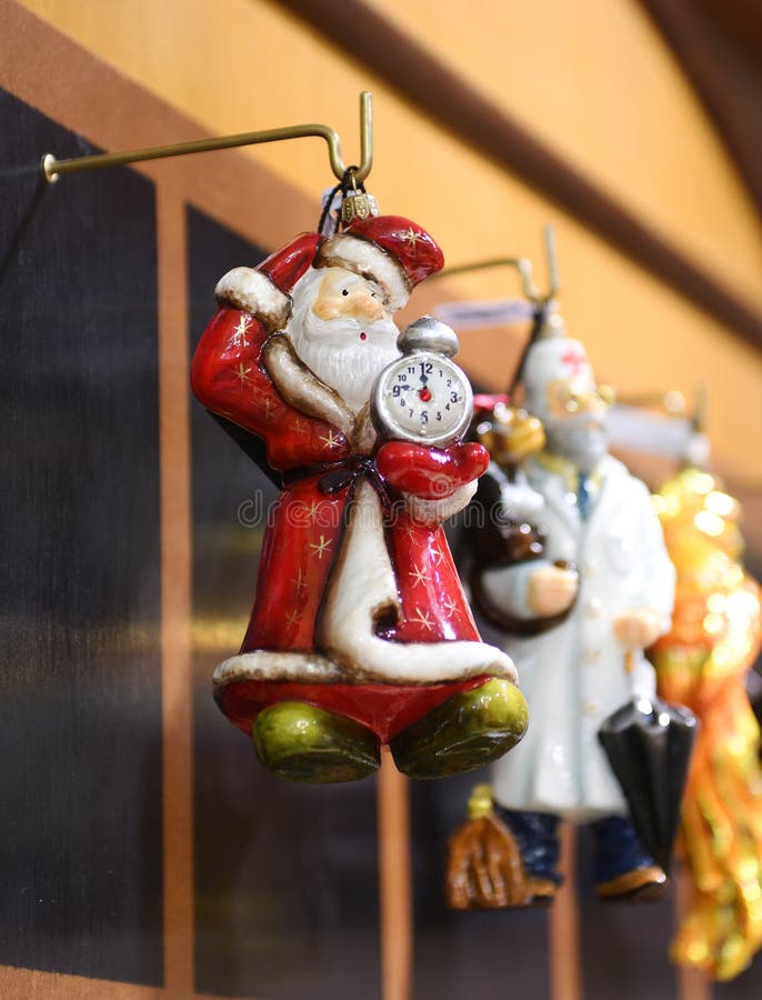 Christmas and New Year. Santa Claus with Clock Editorial Photography ...