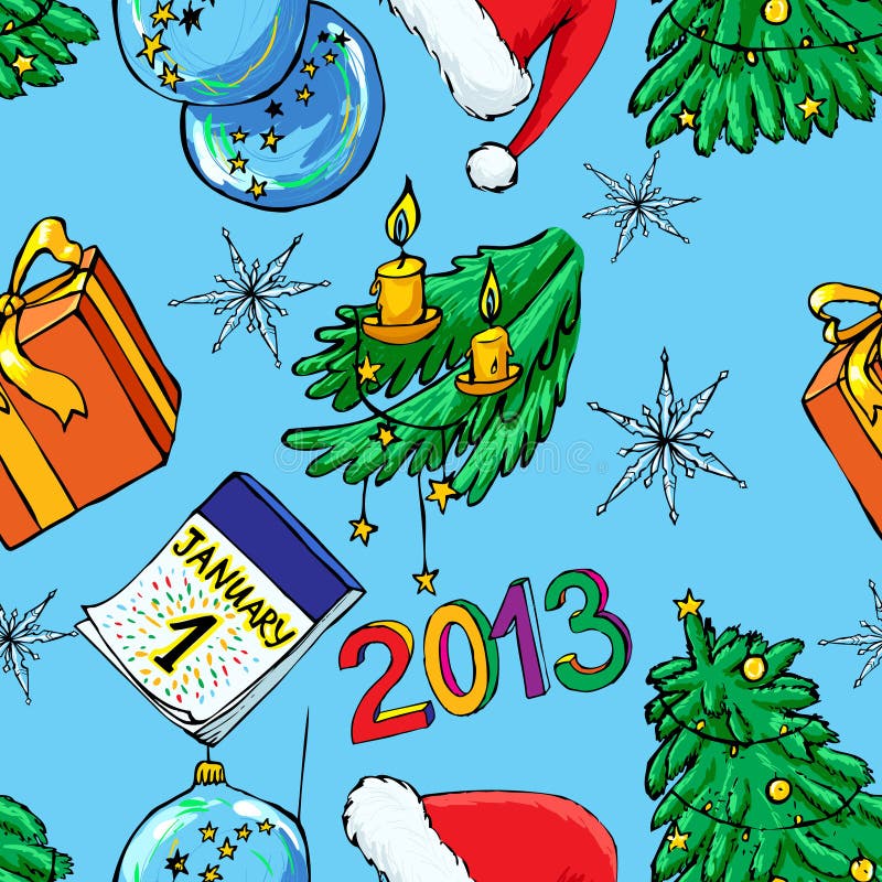 Christmas Postal Pattern. Santa Claus Postmark Cachet, Winter Holiday ...