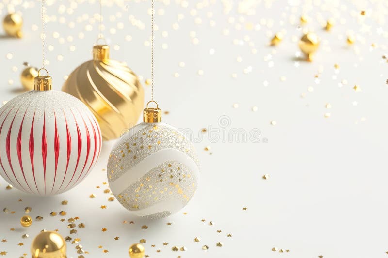 Christmas New Years Greeting Card Banner with Ornament Balls Decorative ... Christmas New Years Greeting Card Banner with Ornament Balls Decorative ...