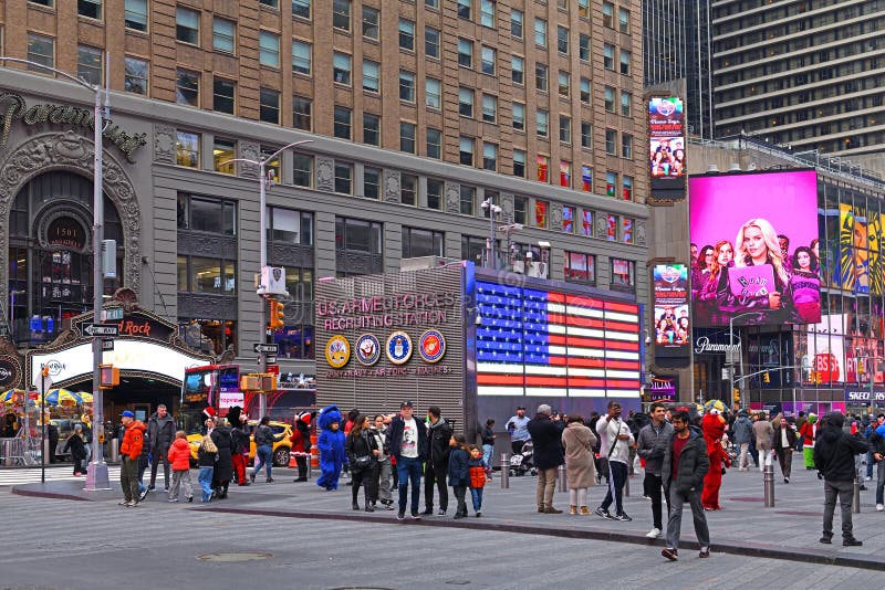 Christmas in New York City. Times Square Editorial Stock Photo - Image ...