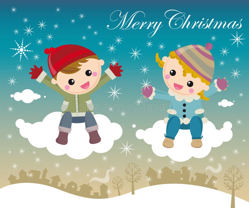 Christmas children stock vector. Illustration of happiness - 6618071