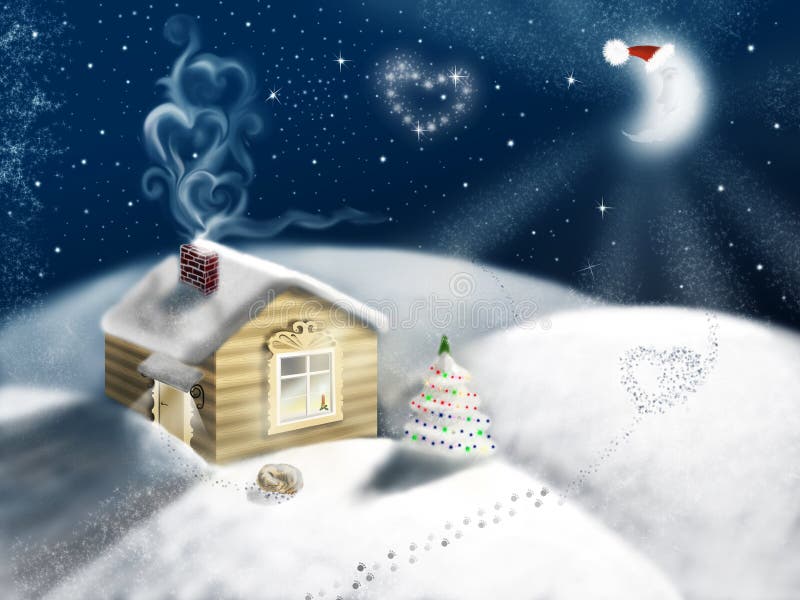 Christmas night landscape stock image. Image of landscape - 17490547