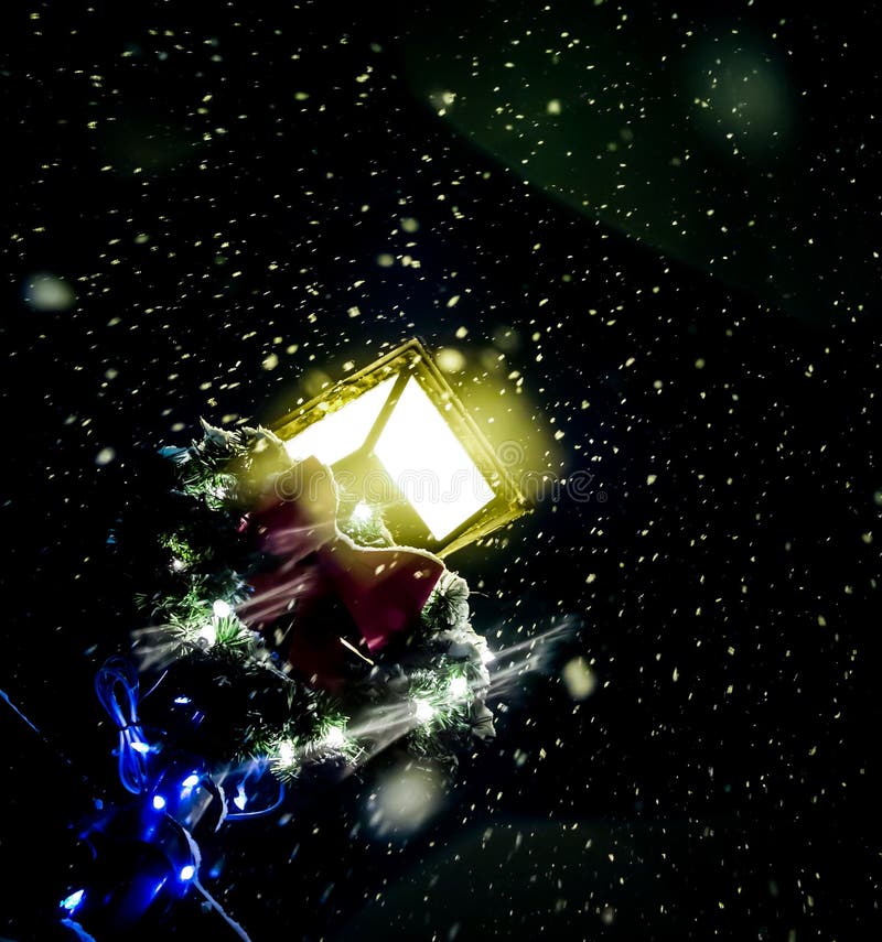 Christmas night scene stock photo. Image of holidays - 28210588