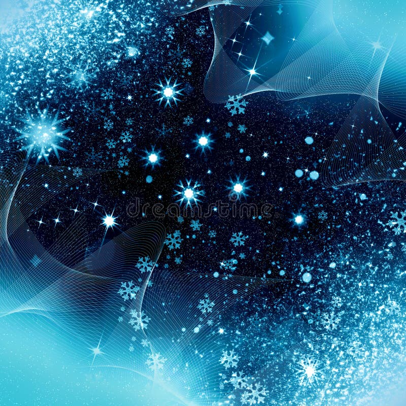 Night Snowflakes Seamless Pattern Background Stock Vector ...