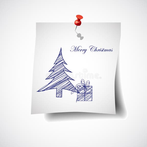 Christmas Note Paper stock illustration. Illustration of note - 37228055