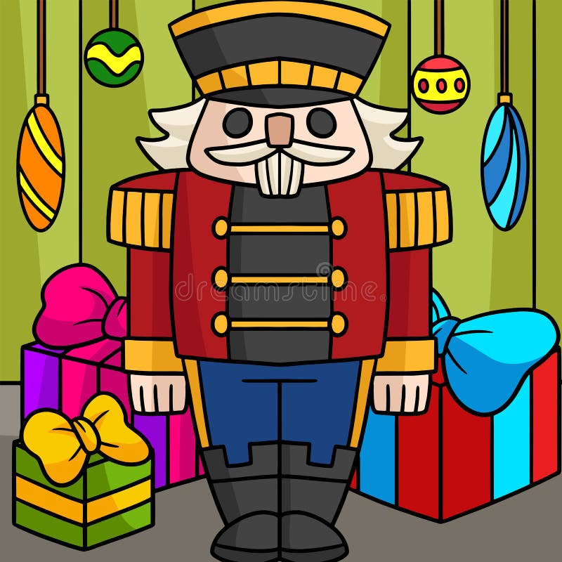 Christmas Nutcracker Colored Cartoon Illustration Stock Vector ...