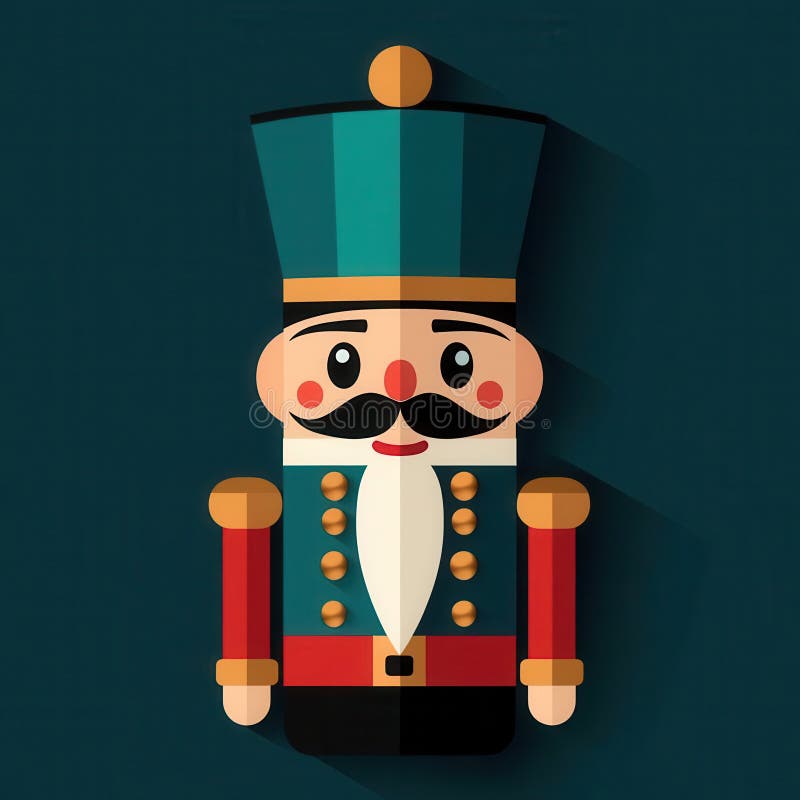Christmas Nutcracker Flat Design Front View Christmas Theme Animation ...