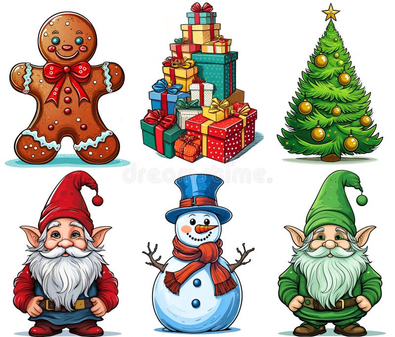 Christmas objects stock illustration. Illustration of december - 346174725