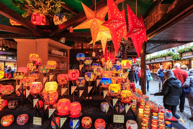Christmas Objects at a Christmas Market Editorial Photo - Image of ...