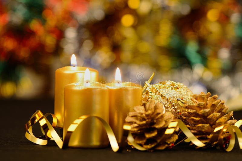 Christmas Objects in a Gift Box Stock Image - Image of blue ...