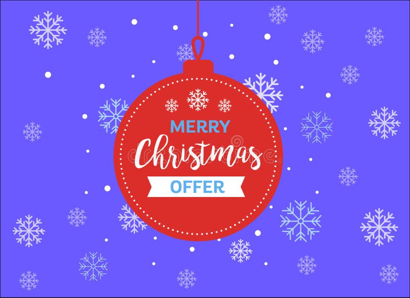 Merry Christmas Offer Greeting Card and Happy New Year Vector Image ...