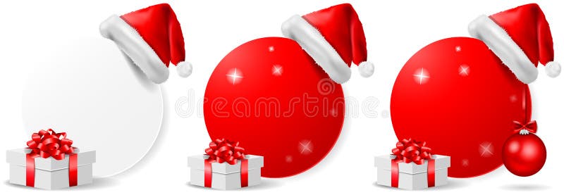 Christmas Offer Action Button Isolated Vector Set Stock Vector ...