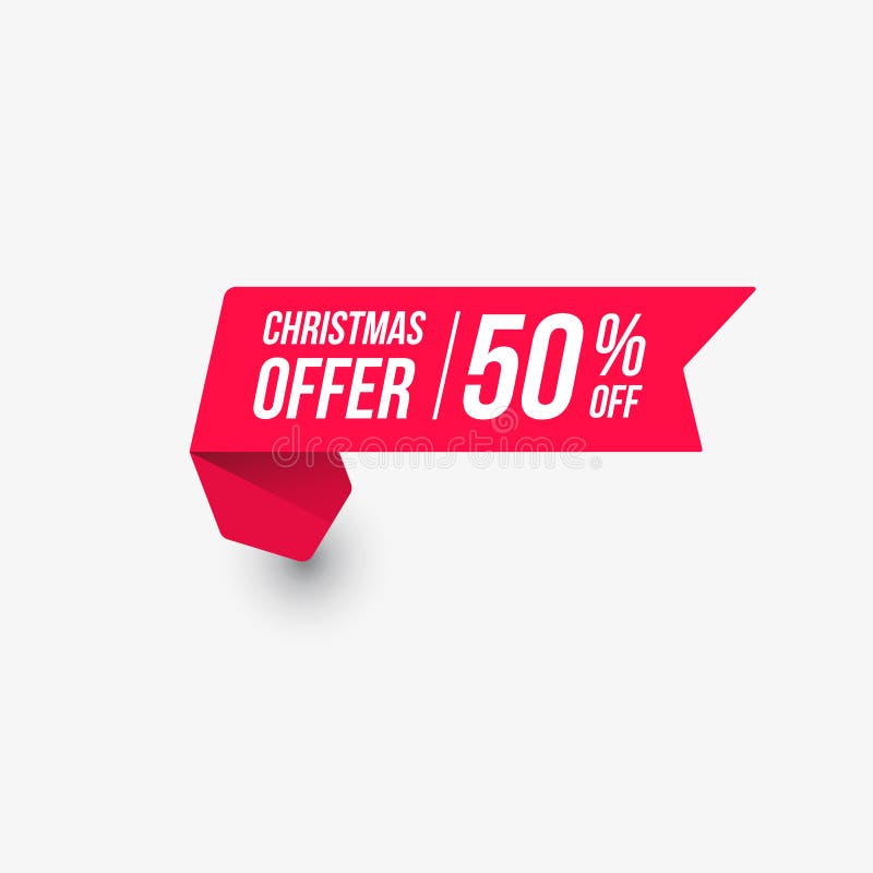 Christmas Offer Round Label Stock Vector - Illustration of template ...