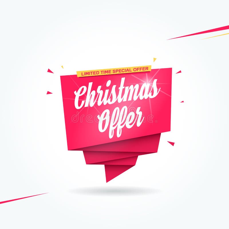 Christmas Offer Round Label Stock Vector - Illustration of template ...