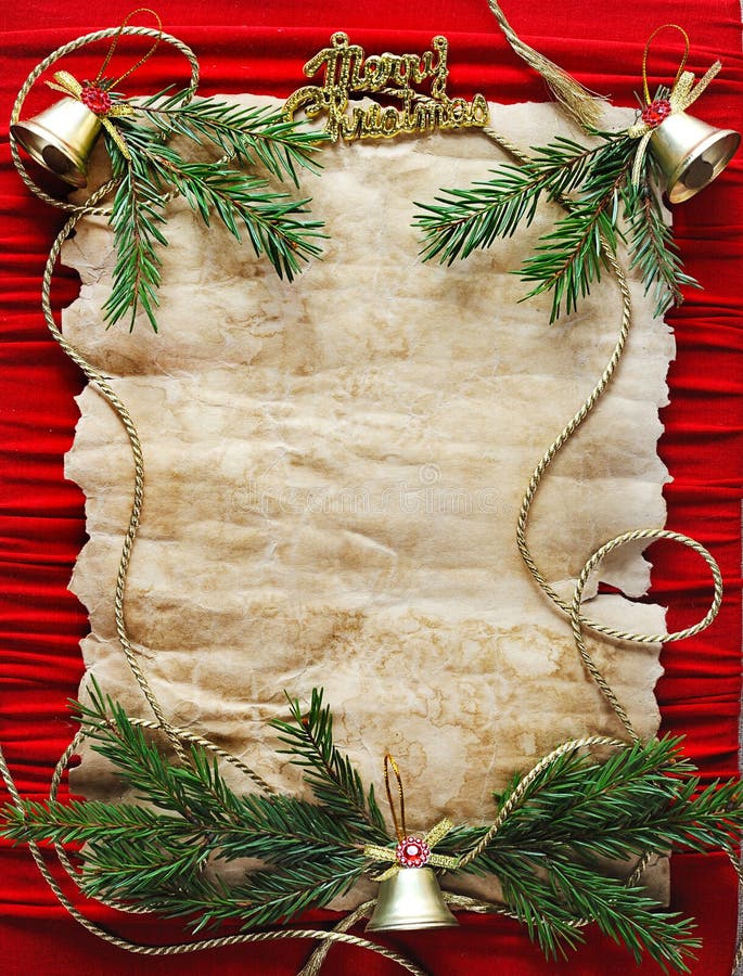 Christmas old paper stock photo. Image of traditional - 27288968