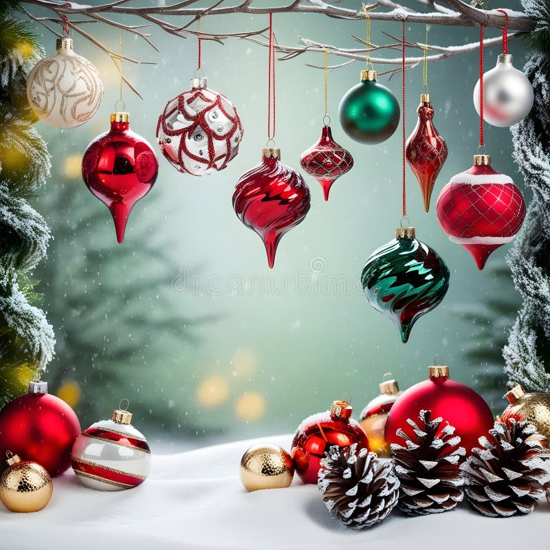 Christmas Ornament Background Stock Illustration - Illustration of text ...