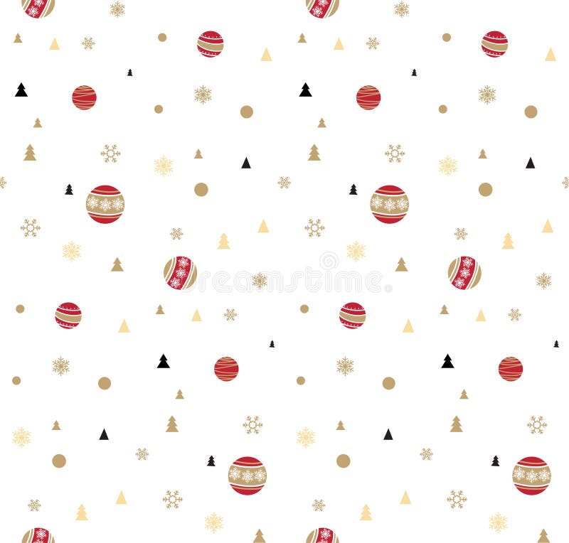Christmas Ornament Random Pattern on White Background Stock Vector ...