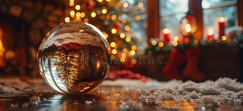 Christmas Ornament Reflecting Festivities Stock Illustration ...