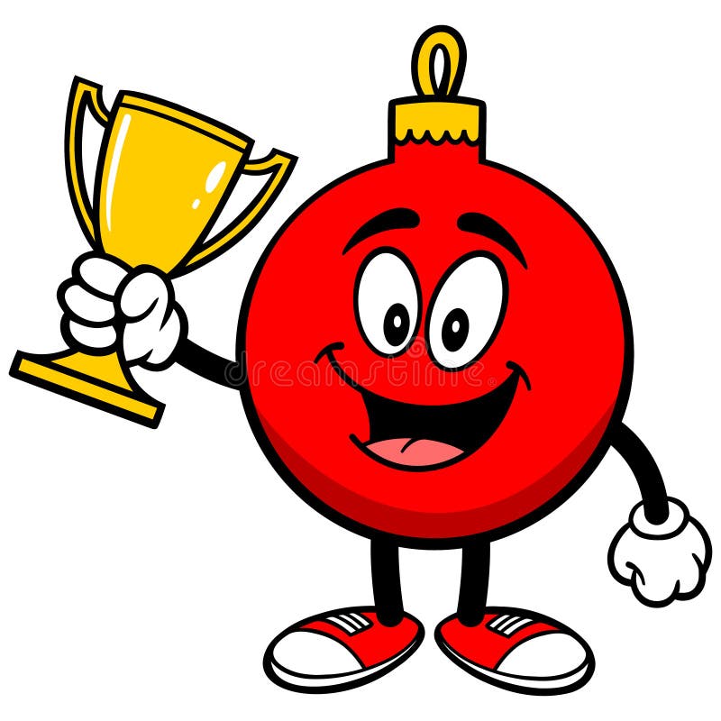 Christmas Ornament with Trophy Stock Vector - Illustration of ...
