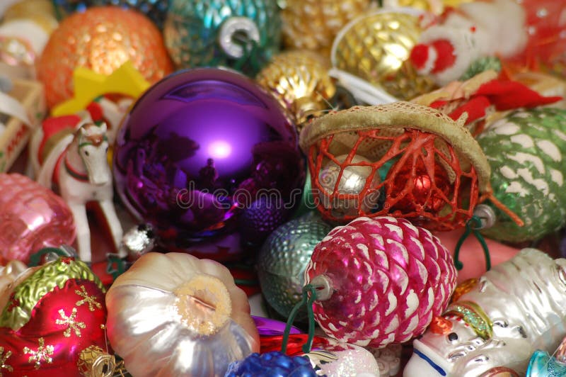 Christmas Ornaments Assortment Stock Image - Image of closeup, ball ...