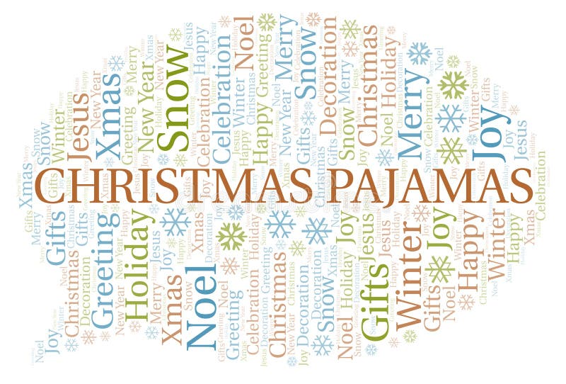 Christmas Pajamas Word Cloud Stock Illustration - Illustration of ...