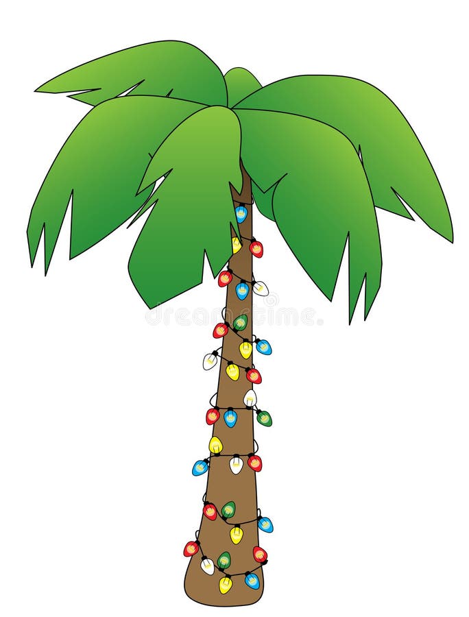 Christmas Palm Tree stock vector. Illustration of blue - 11649946