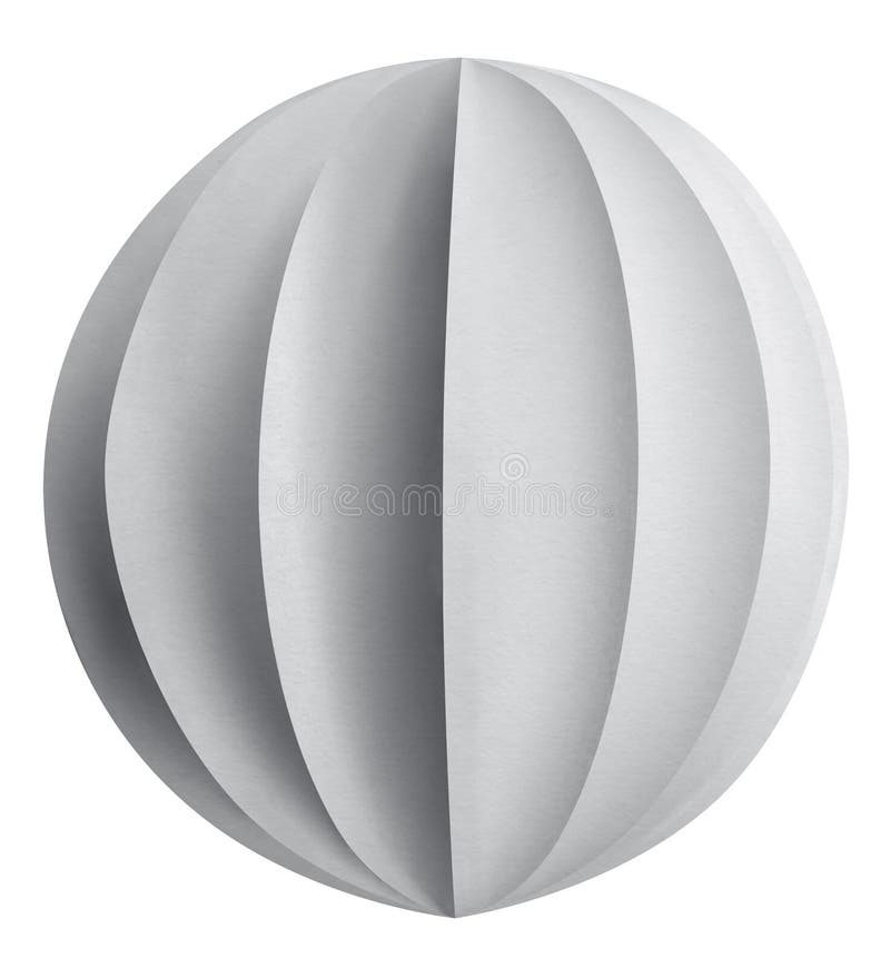 Christmas Paper Ball - White Stock Image - Image of circle, cutout ...