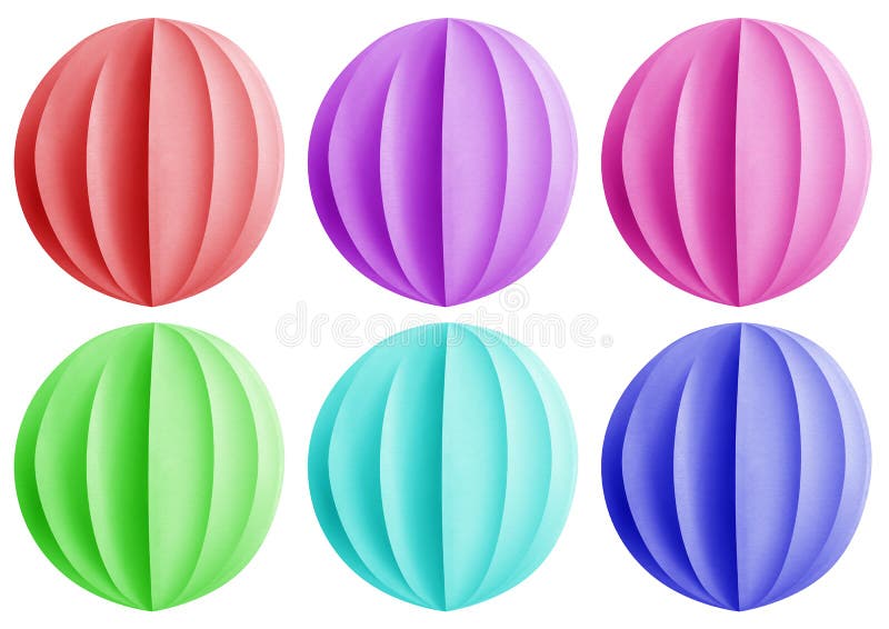 Christmas Paper Balls - Colorful Stock Image - Image of happy, december ...