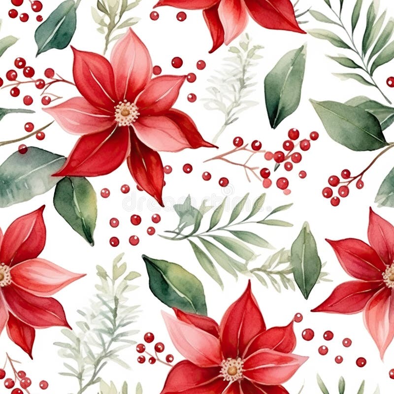 Christmas Paper Pattern, Featuring Joyful Holiday Elements in a ...