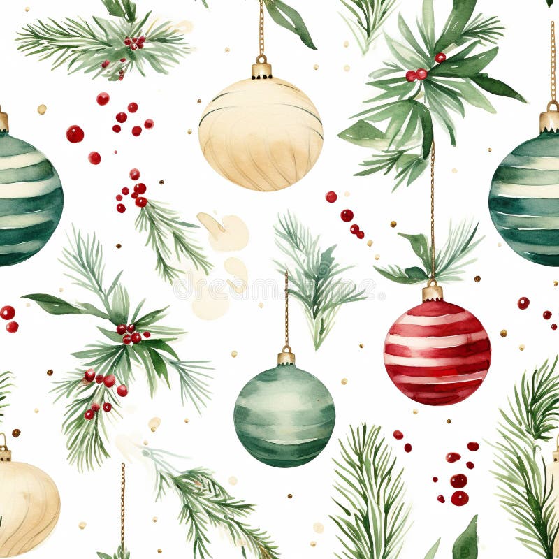 Christmas Paper Pattern, Featuring Joyful Holiday Elements in a ...