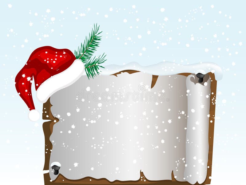 Christmas parchment stock vector. Illustration of santa - 27302652