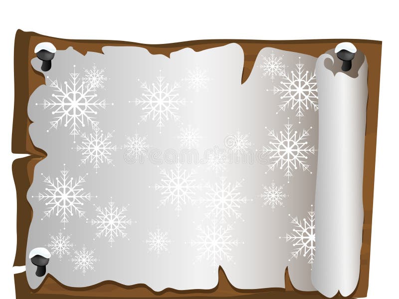 Christmas Parchment with Reindeer Stock Vector - Illustration of ...