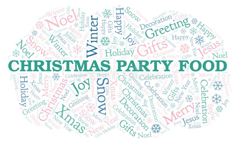 Christmas Party Food Word Cloud Stock Illustration - Illustration of ...