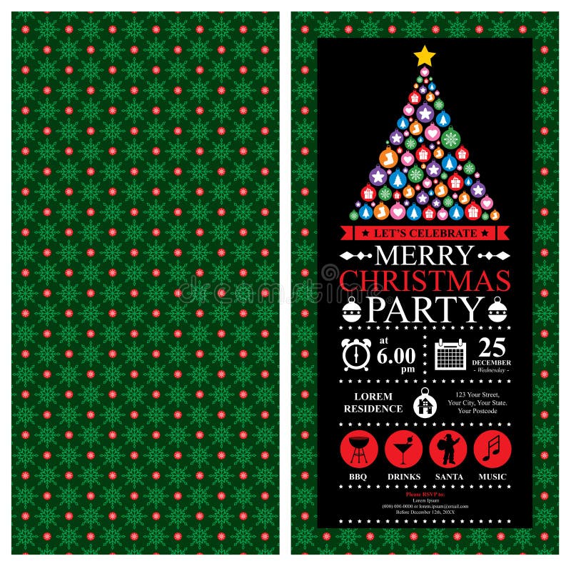 Christmas Party Invitation Card Sets Stock Illustrations – 70 Christmas ...