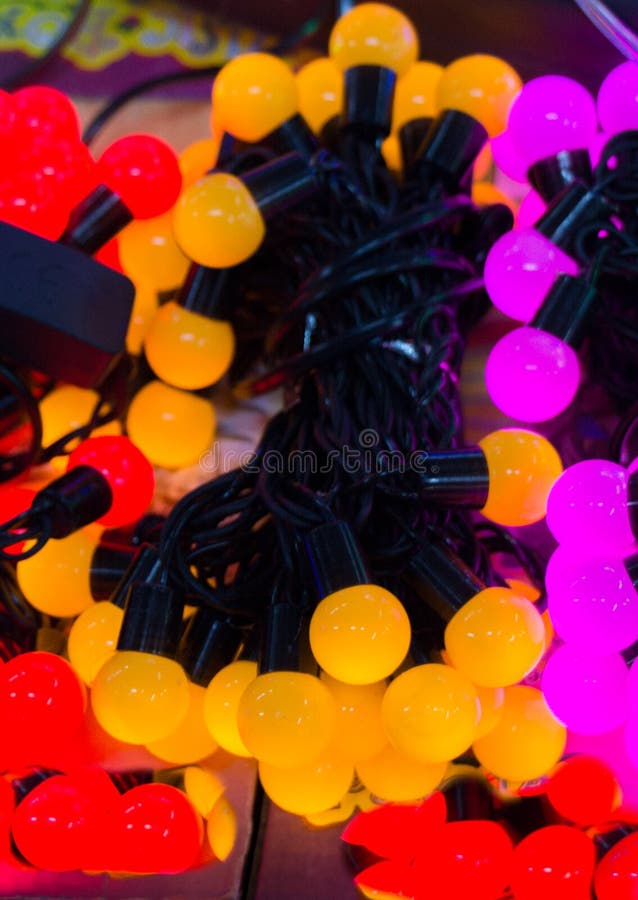 Christmas and Party Lights of a Certain Type Stock Photo - Image of ...