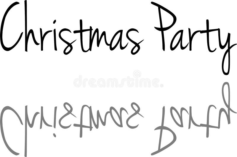 Christmas Party Text Sign Illustration Stock Vector - Illustration of ...