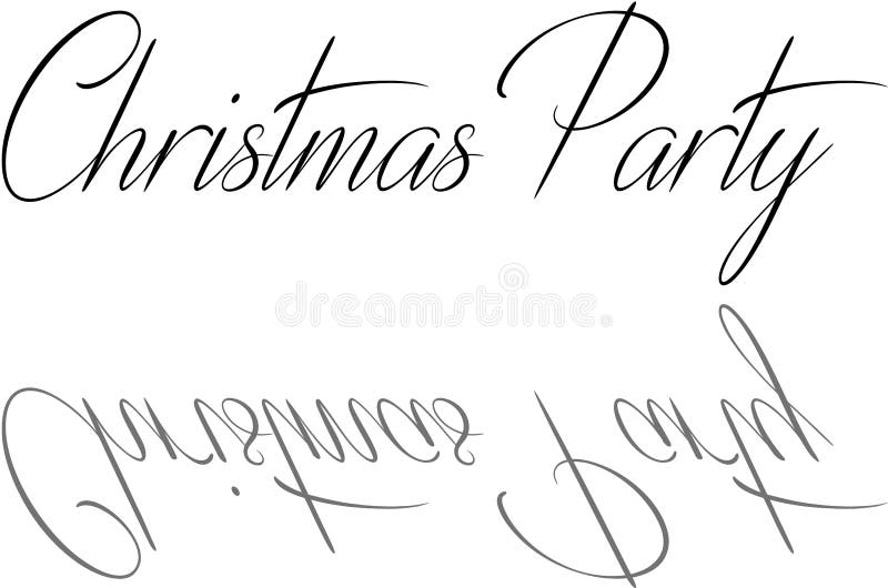 Christmas Party Text Sign Illustration Stock Vector - Illustration of ...