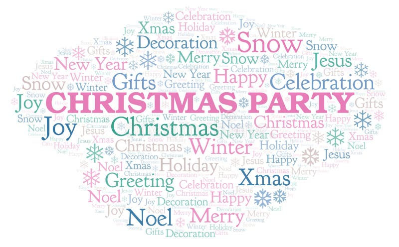 Christmas Party Food Word Cloud Stock Illustration - Illustration of ...
