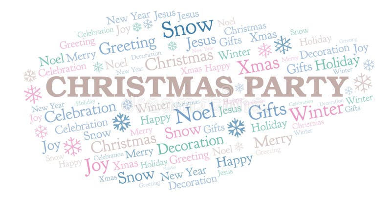 Christmas Party Food Word Cloud Stock Illustration - Illustration of ...